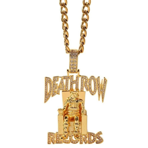 Hiphop | Accessories | Gold Death Row Cuban 2pac Link Necklace Tupac Tu ...